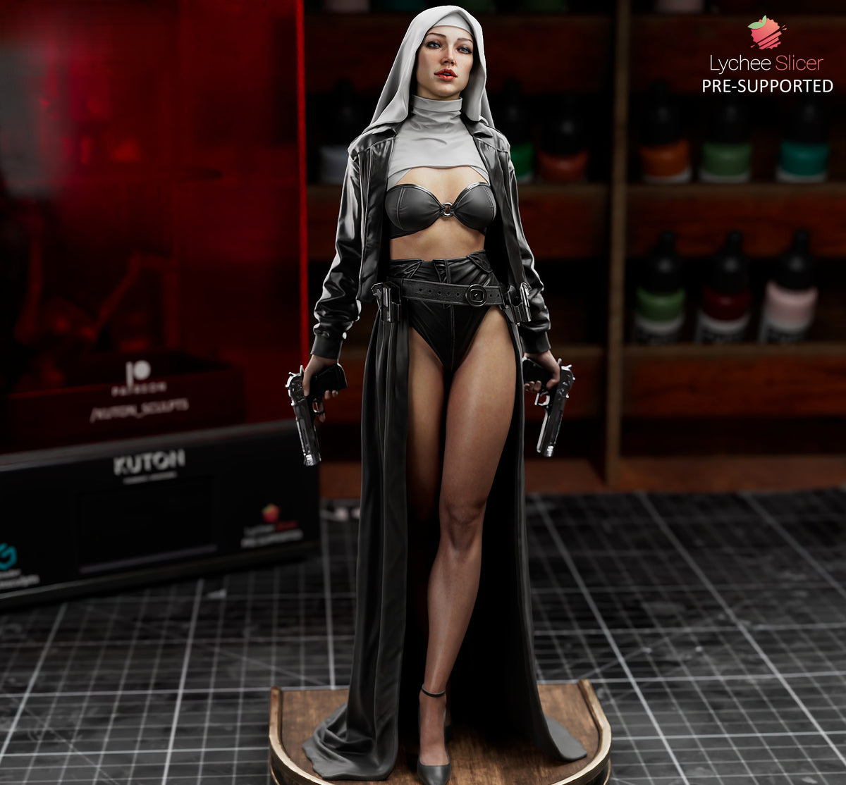 R114 - Drama character design, the sexy warrior nuns, 3d stl file inst – World of STL