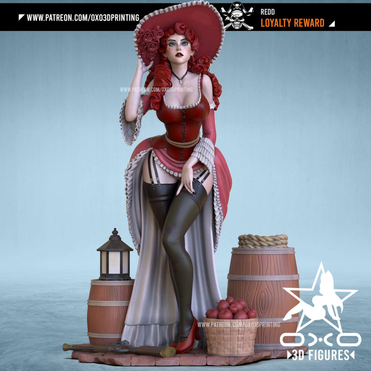 R099 - Waifu Character design, Redd Cowgirl Nsfw design file, stl 3d i – World of STL