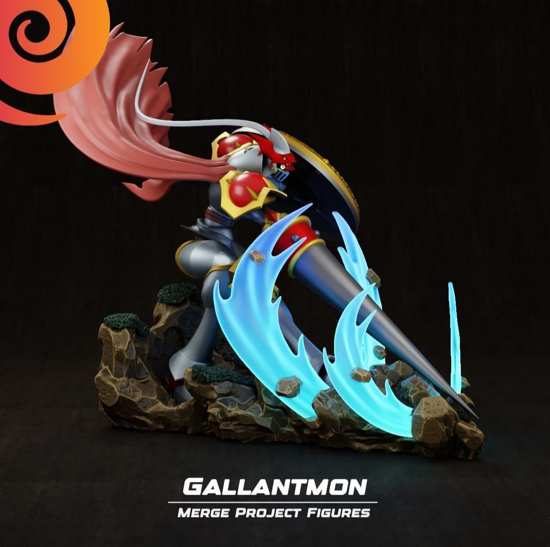 ANI101 - Legendary Character design, Gallantmon ( Dukemon ) ，3d STL re – World of STL