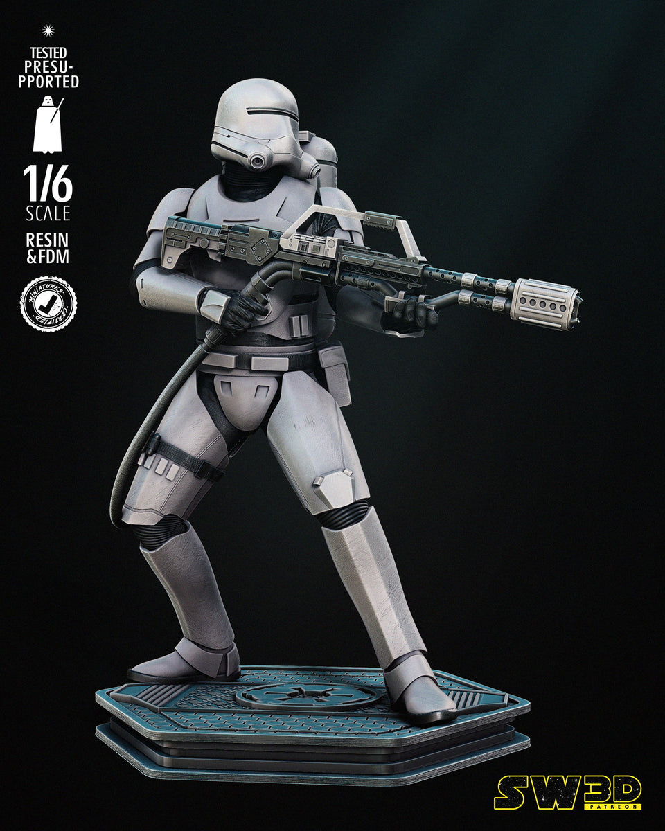 R805 - Starwarrrs Character design stl, the Stormtrooper flame, 3d mod ...