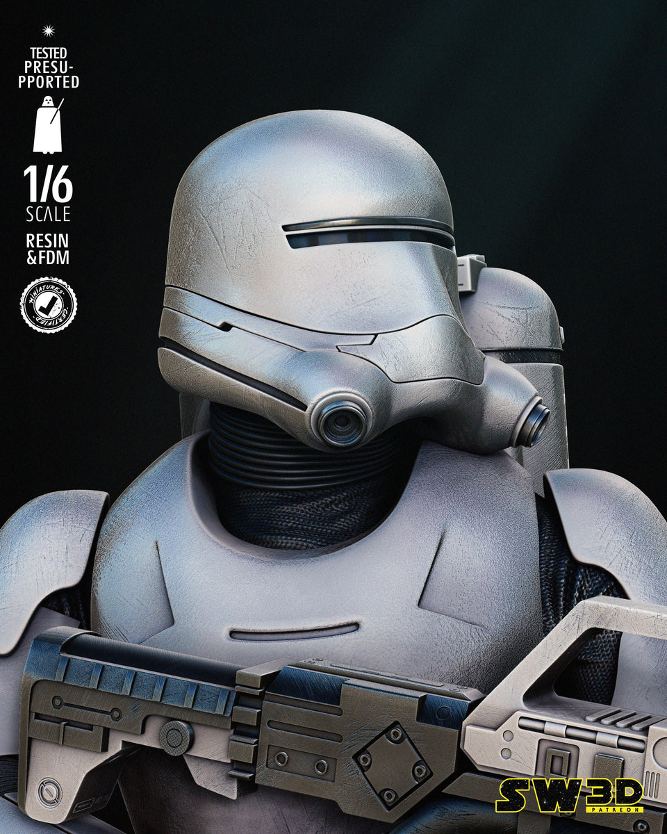 R805 - Starwarrrs Character design stl, the Stormtrooper flame, 3d mod ...