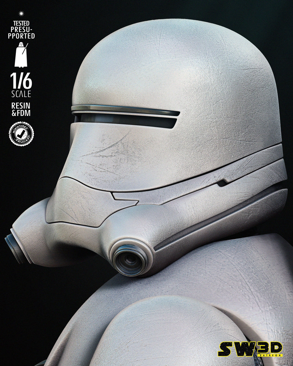 R805 - Starwarrrs Character design stl, the Stormtrooper flame, 3d mod ...