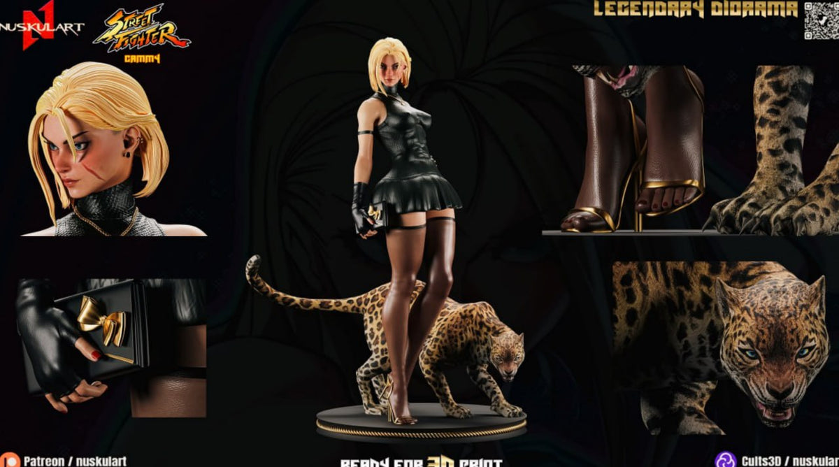MN089 - Games character design, The Cammy from street fighter , 3d stl ...