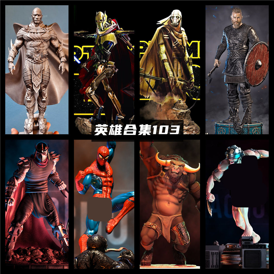 Hero Collecction 103 - eight character from comic, games, movies bundl – World of STL