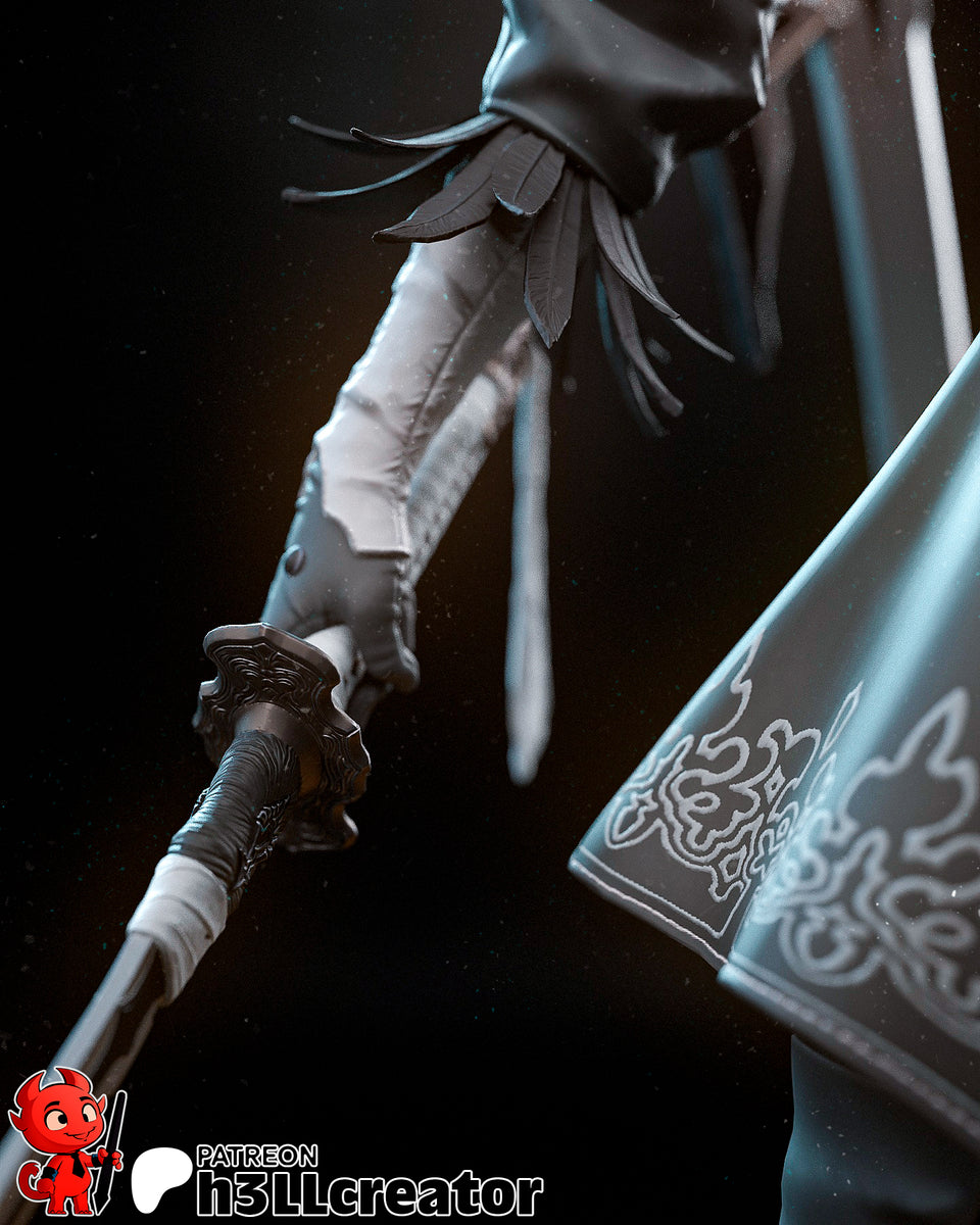 N025 - Games character design stl, 2B from Nier Automata, 3d stl insta ...