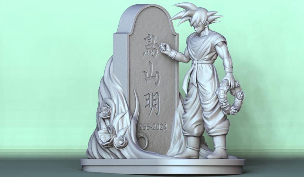 B509 - DBZ anime character design stl, the goku with akira toriyama, 3 ...