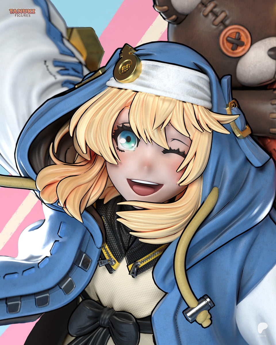 TU094 - Games character design, BRIDGET - Guilty Gear, 3d stl print re ...