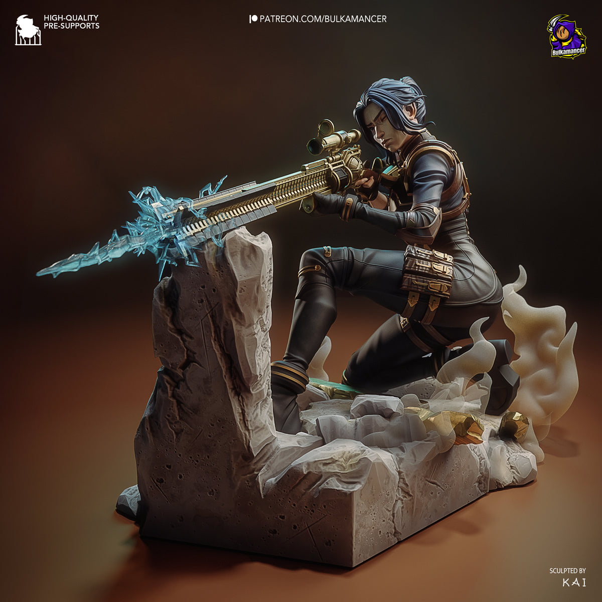 TU047 - Games character design, Caitlyn - Arcane , 3D Printer Files, 3 ...