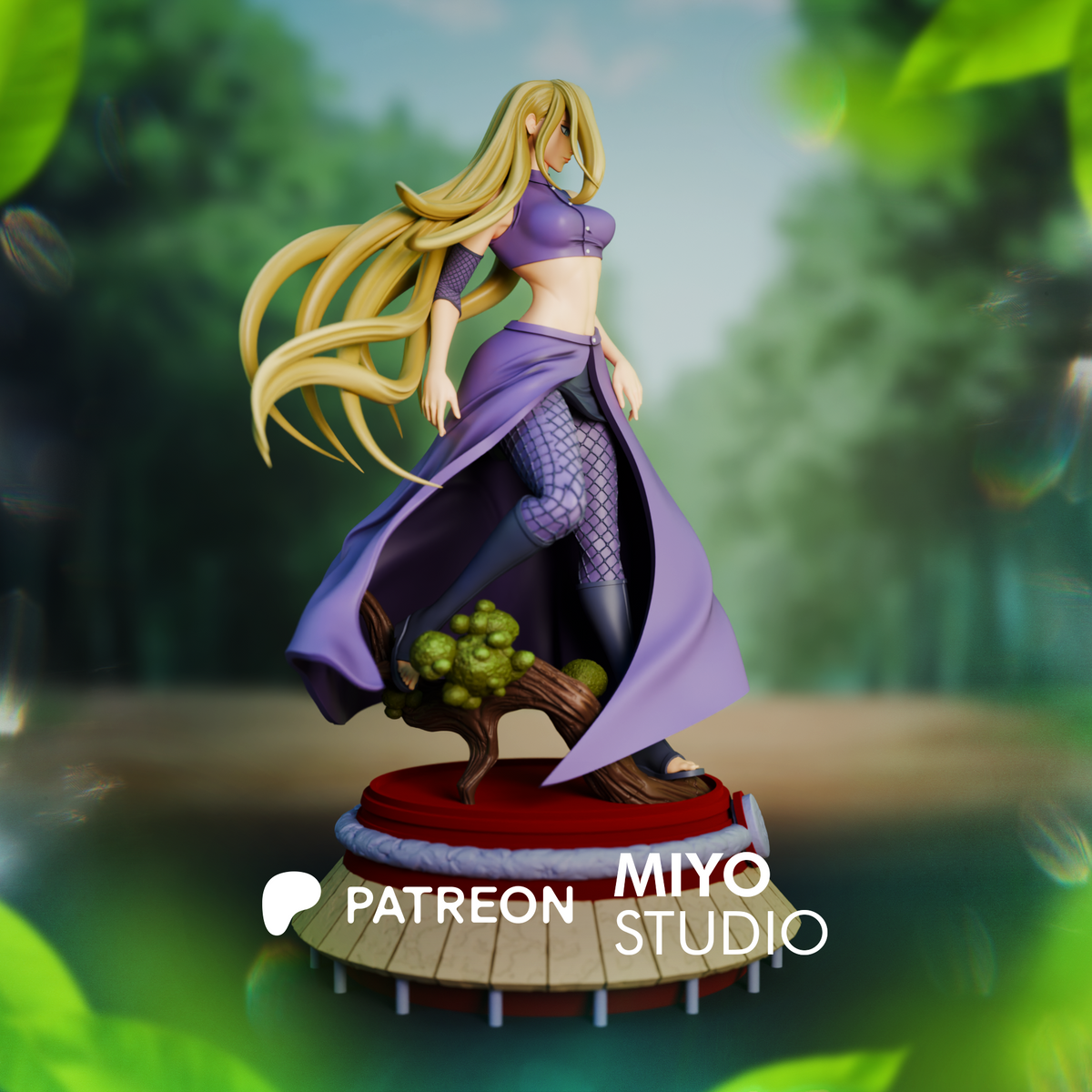 TU085 - Female Character design，Naruto - Ino Yamanaka，3d STL resin pri ...