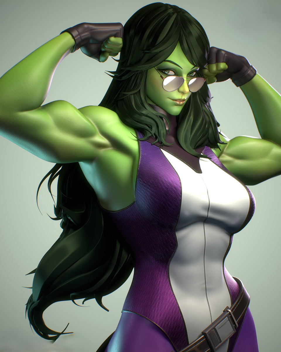 N004 - Marvel Super hero character design, The Sexy She Hulk, 3d STL i – World of STL