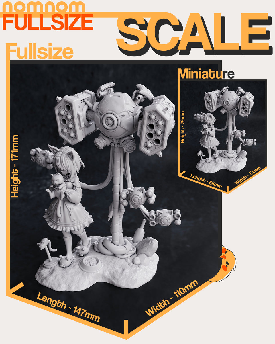 TU158 - Female Character design,Luna and Tofu，3d STL resin print downl ...