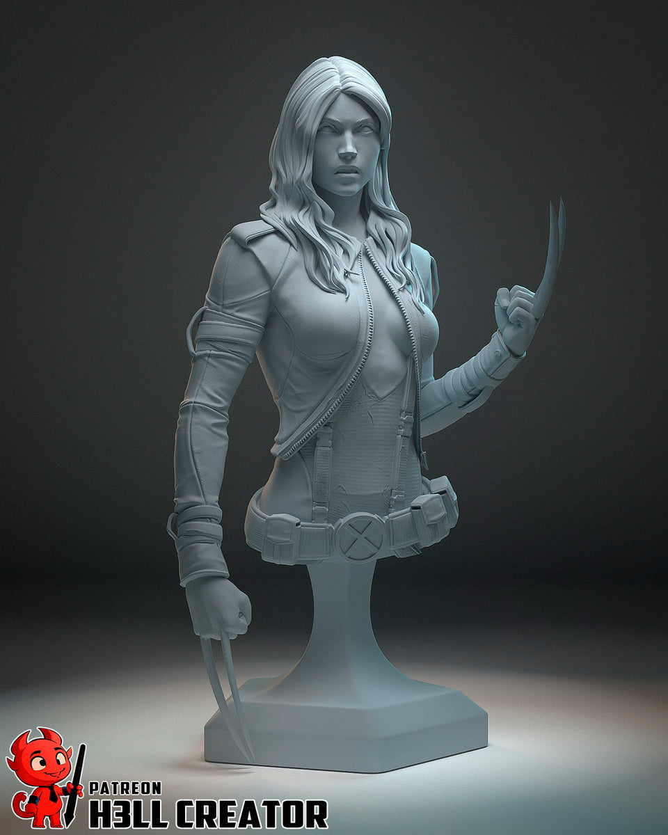 TU027 - Female Character design, X-23 - Laura Kinney，3d STL resin prin ...