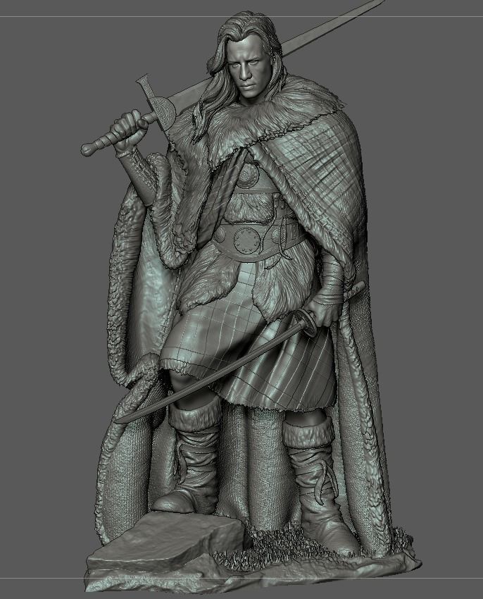 MAN138 - Legendary Character design, GHighlander ，3d STL resin print d ...