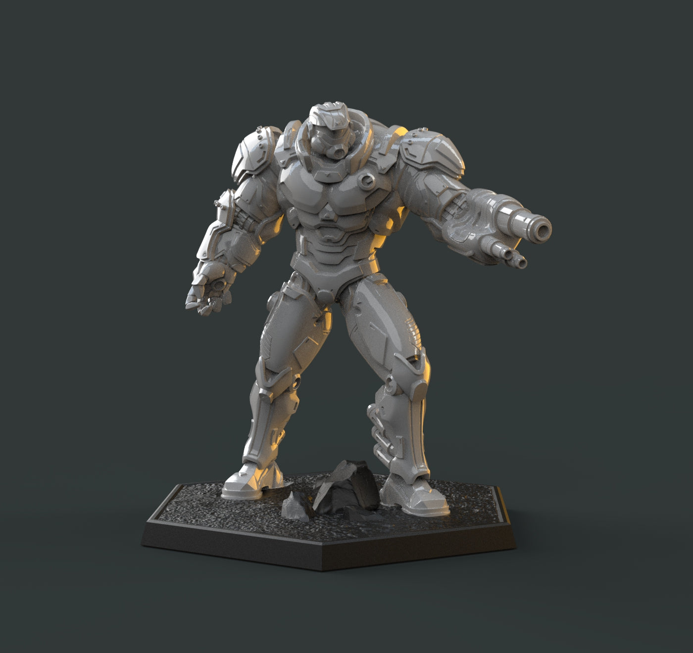 H058 - Legendary character design, The Power Armor Marine statue, STL ...