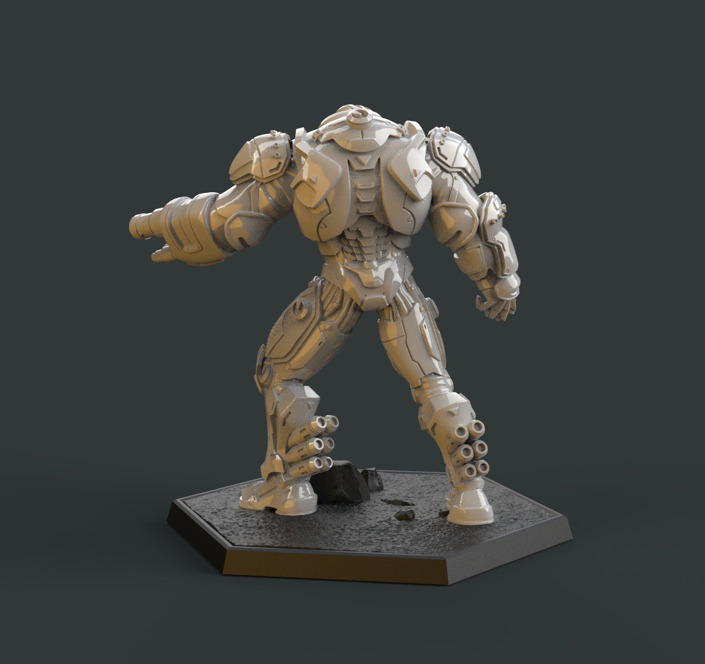 H058 - Legendary character design, The Power Armor Marine statue, STL ...