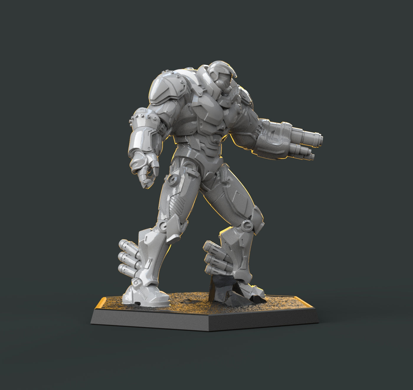 H058 - Legendary character design, The Power Armor Marine statue, STL ...