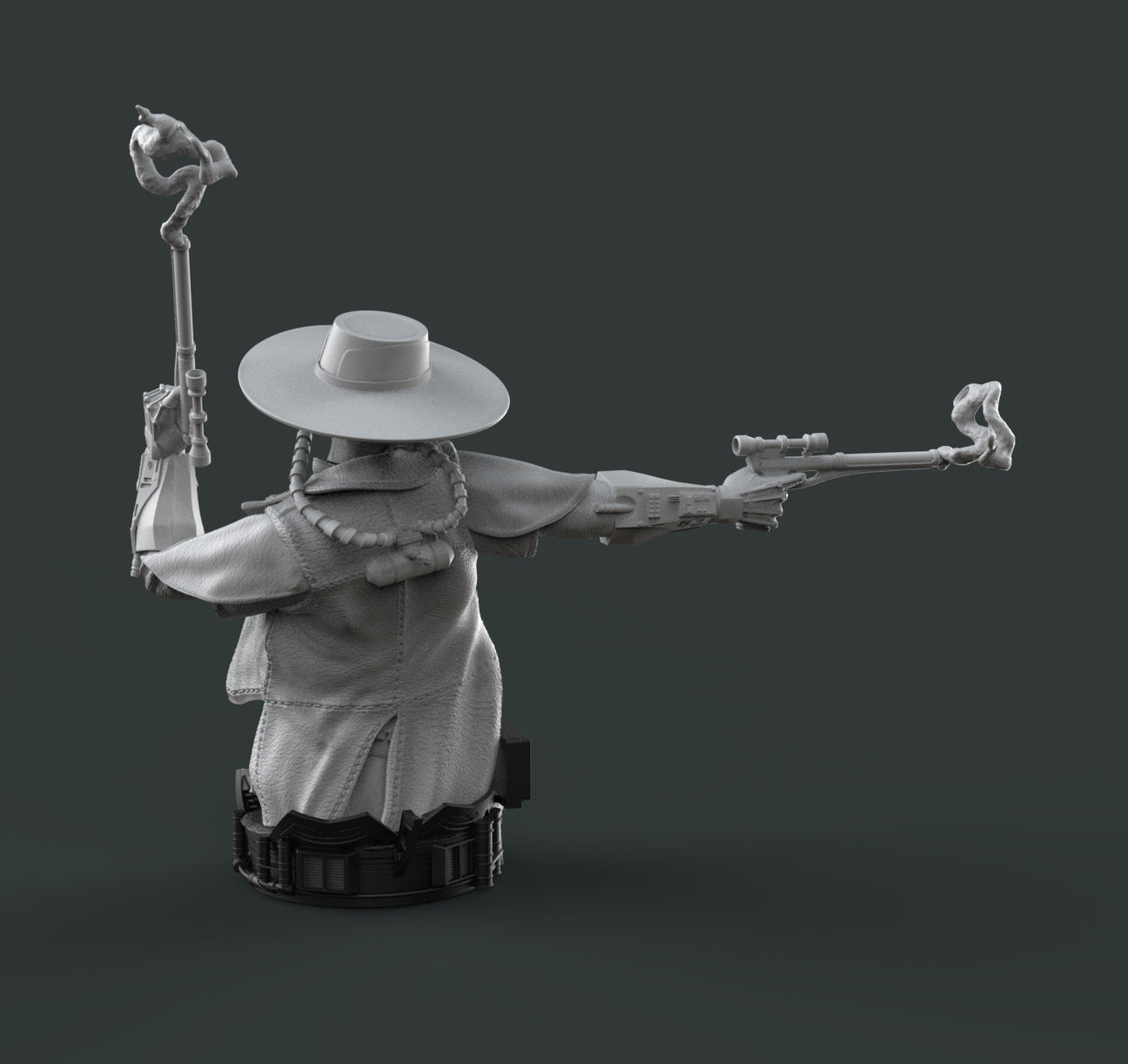 H074 - Movie character design, The SW Cade Bane Bust Statue design, ST ...