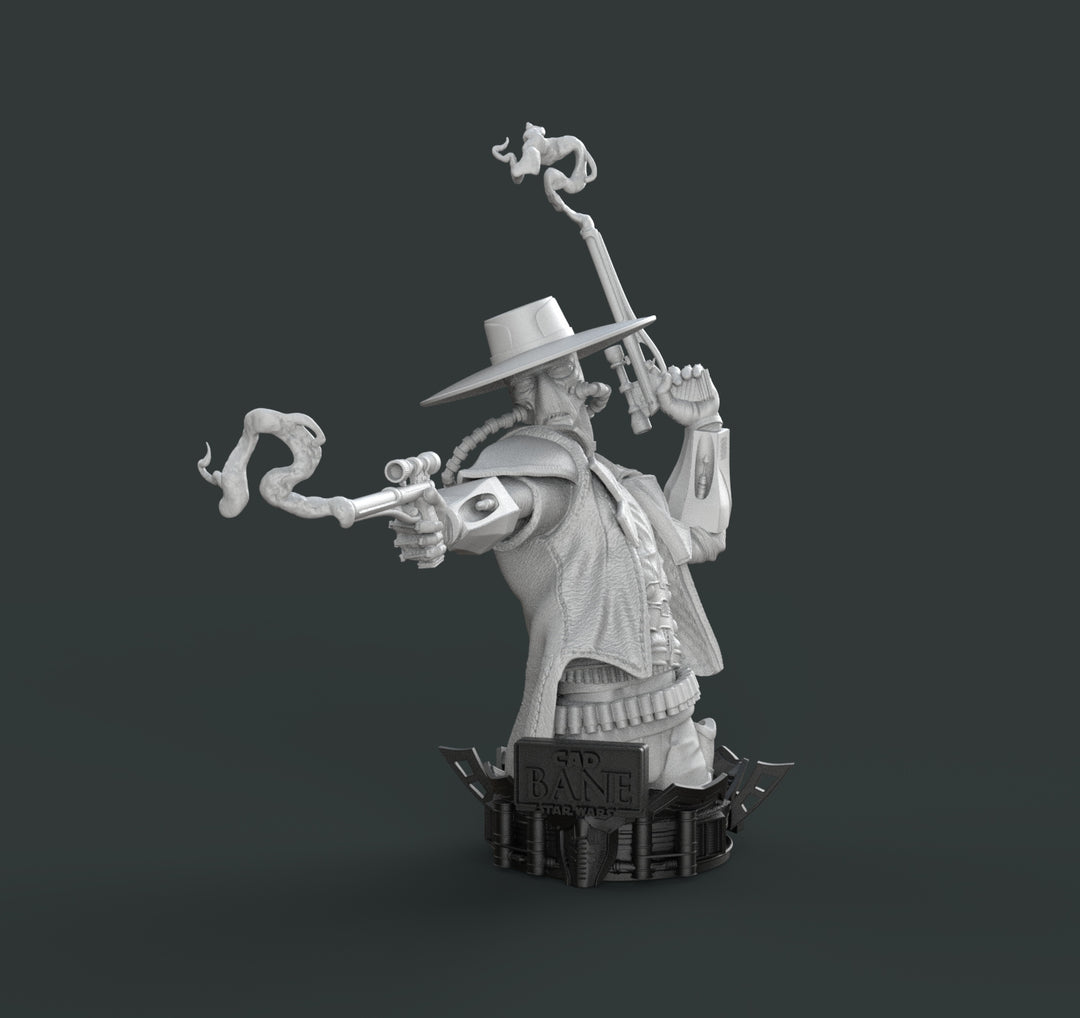 H074 - Movie character design, The SW Cade Bane Bust Statue design, ST ...