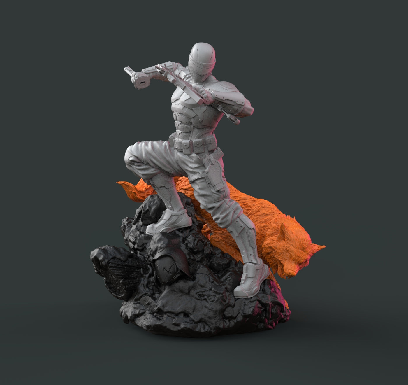 H077 - Cartoon character design, The GIZoe Snake Eye statue, STL 3D mo ...