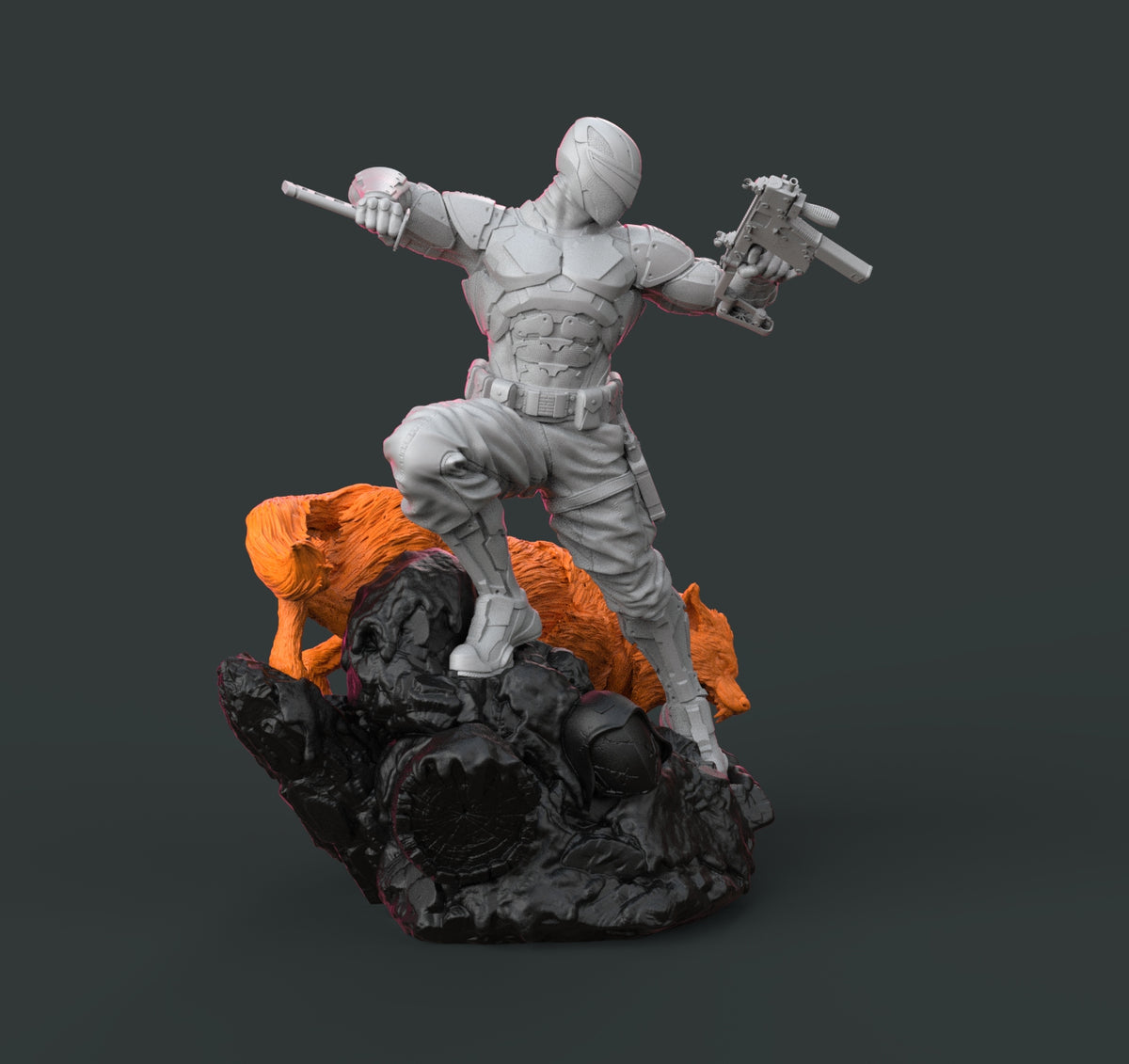 H077 - Cartoon character design, The GIZoe Snake Eye statue, STL 3D mo ...