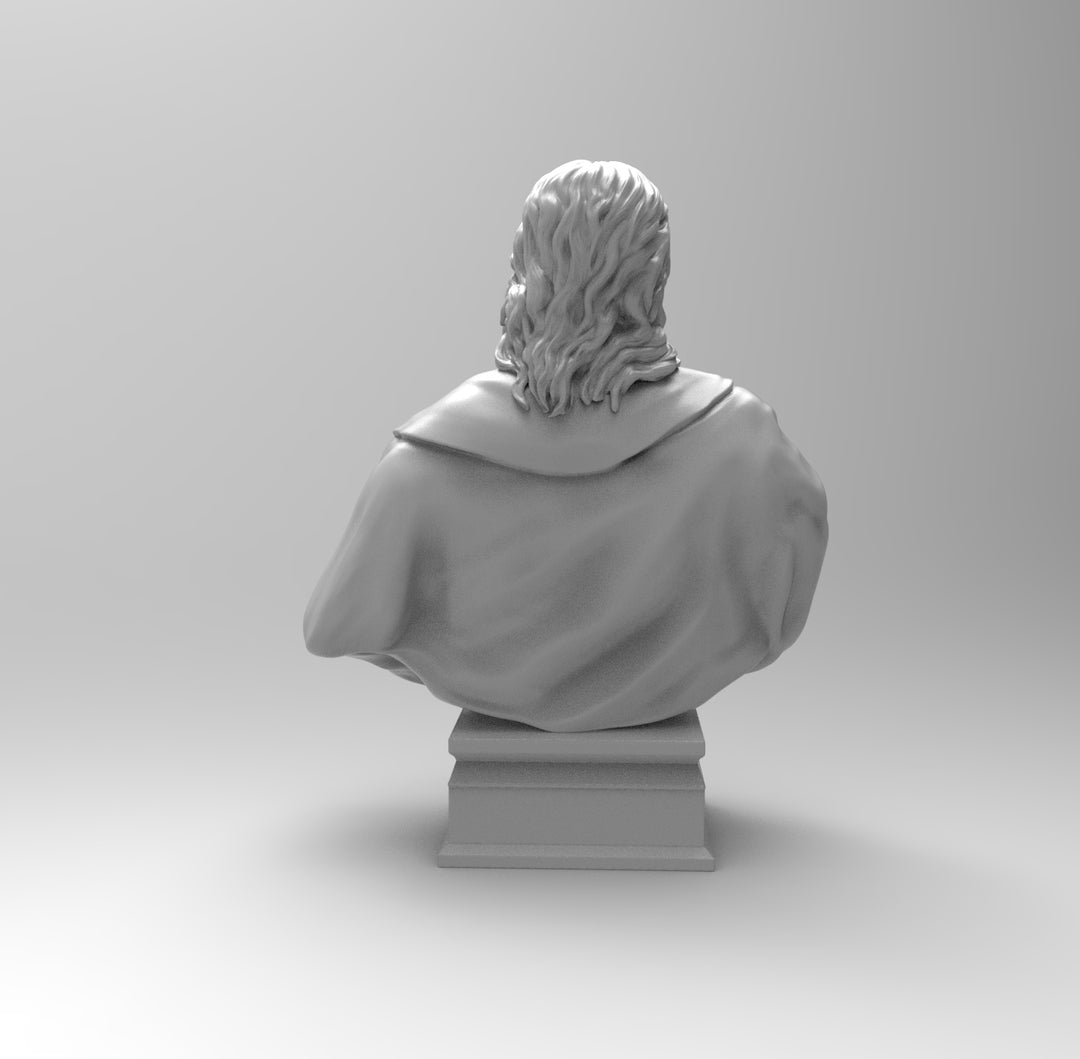 E593 - Legendary Character design, The Jesus Christ bust statue, STL 3 ...
