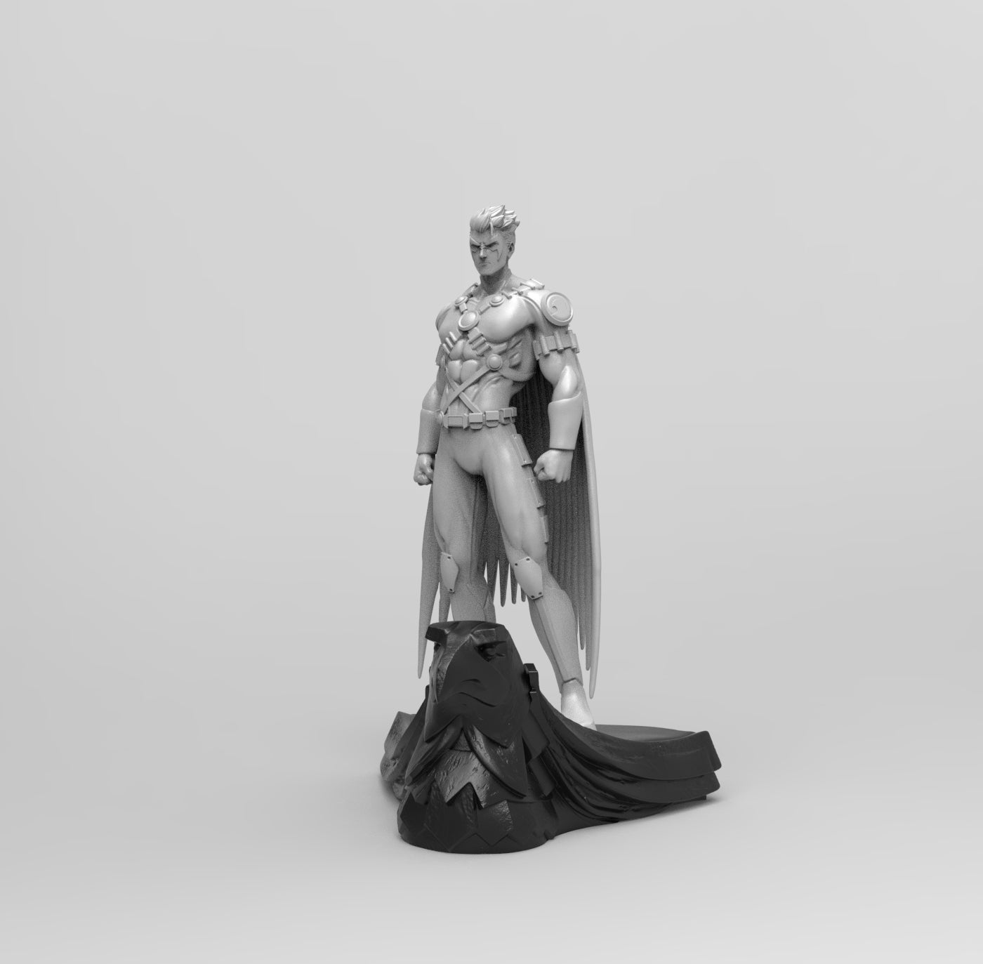 E760 - Comic character design, The Red Robin hood statue, STL 3D mode ...