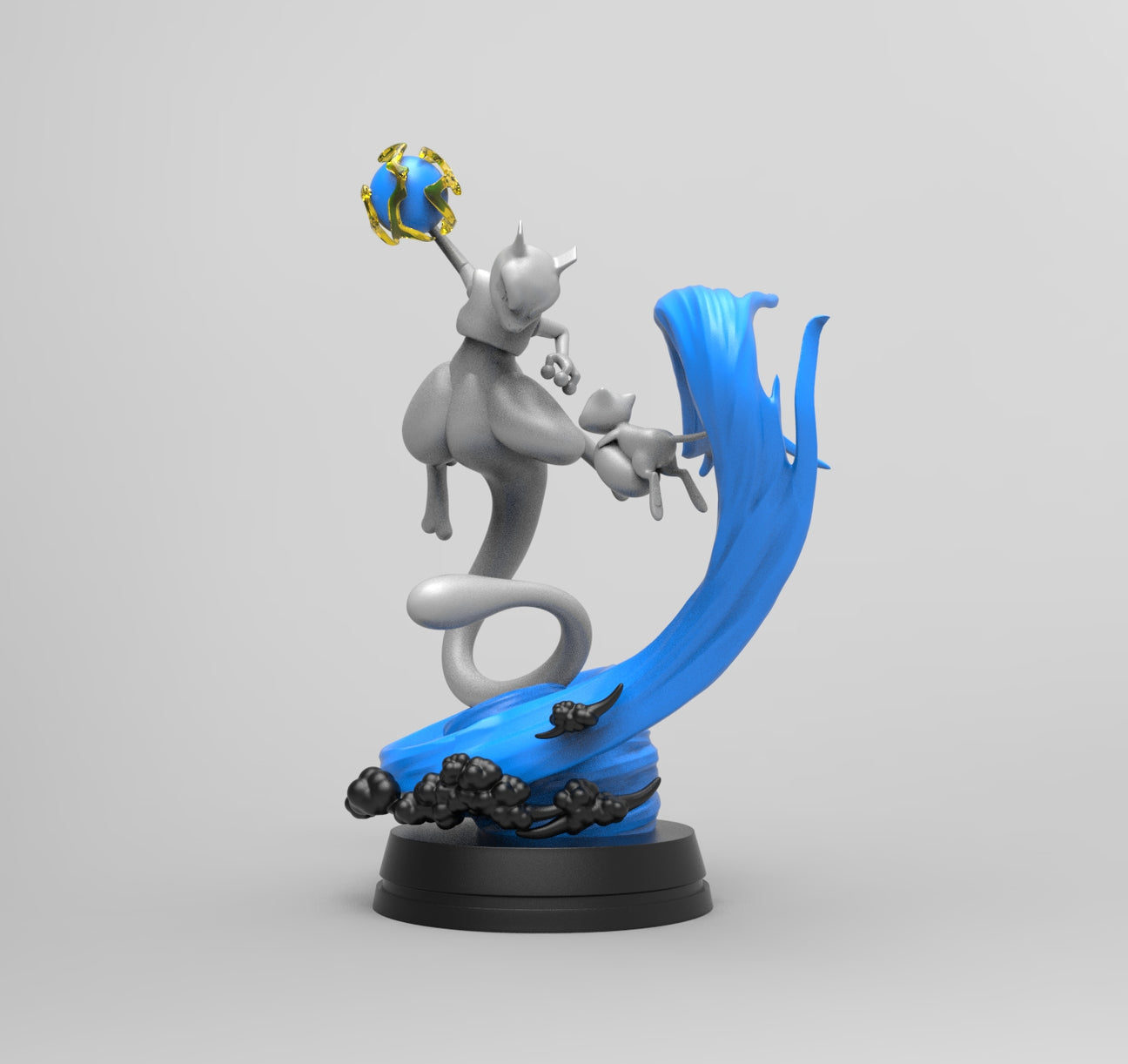 E701 - Anime character design ,The Pikimon mew miao character statue ...