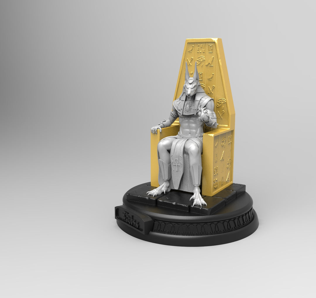 A796 - Legendary character design, The Anubis God throne statue, STL 3 ...