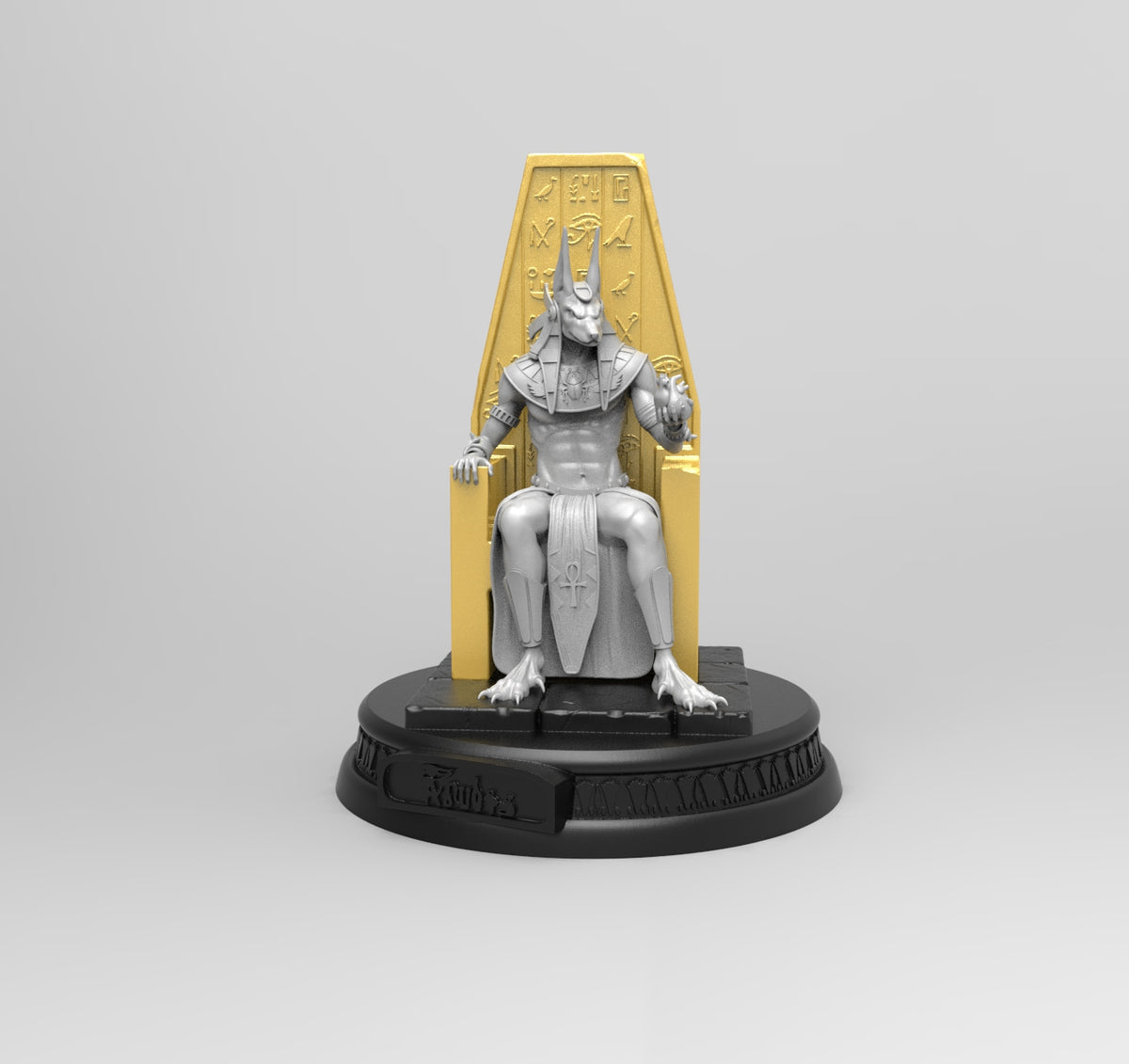A796 - Legendary character design, The Anubis God throne statue, STL 3 ...