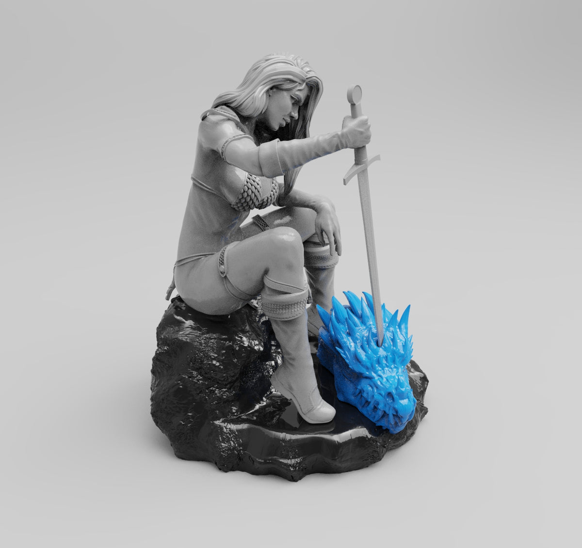H019 - Comic Character design, The Sext Female Red Sonja Kill A dragon ...