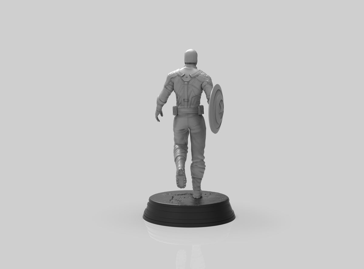 A287 - Comic hero character design, CA standing pose statue, STL 3D mo ...
