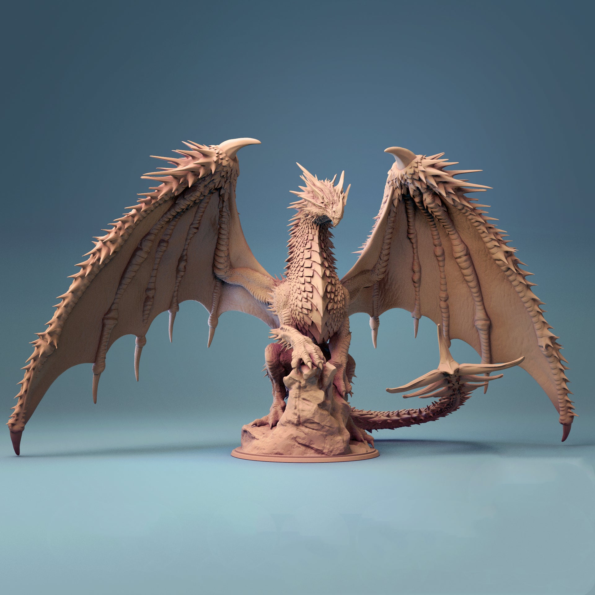 A154 - Elder Dragon, Legendary creature dragon design, STL 3D model de ...