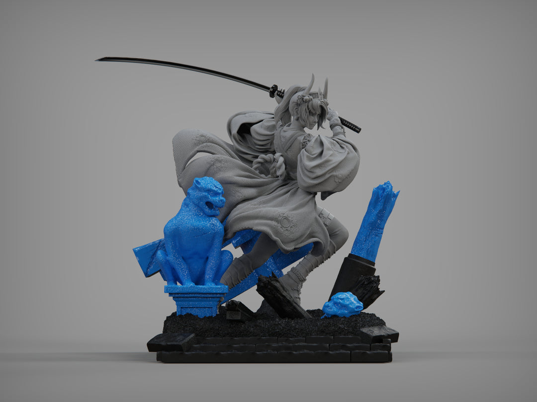 H030 - Samurai Character design, The Japanese Beauty Samurai Girl With ...