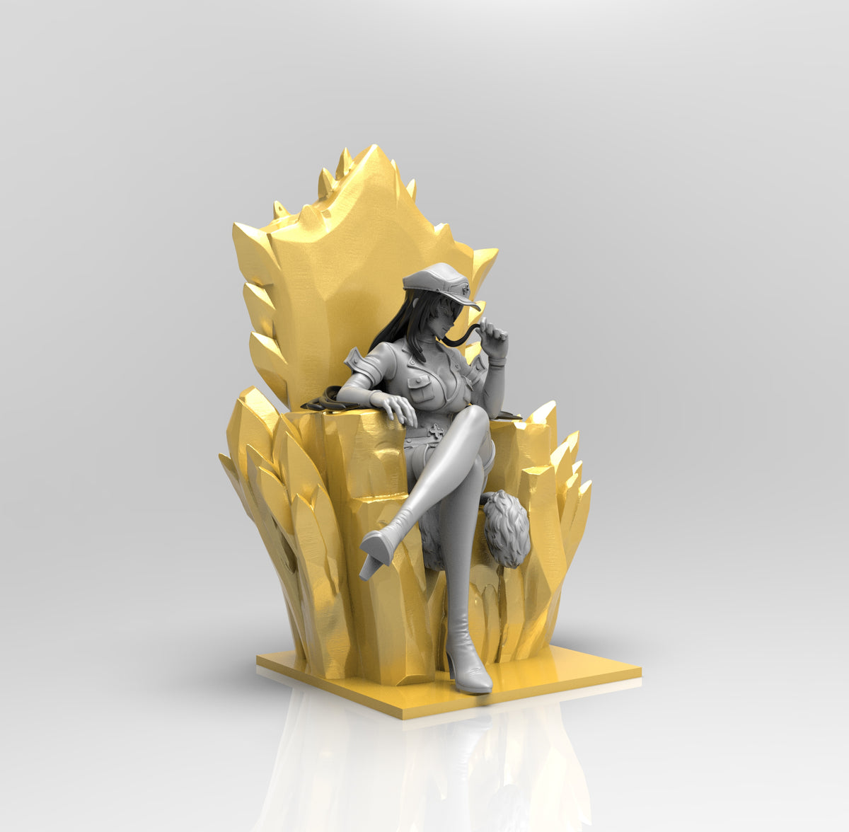 E529 Anime character design, The Esdeath-Akame ga Kill, STL 3D model d ...