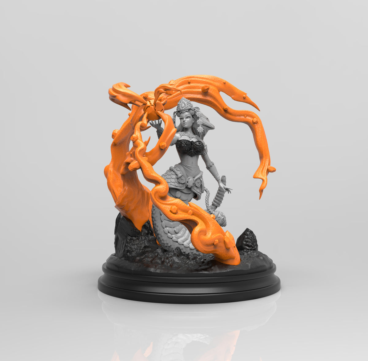 E531 - Legendary character design, The Nuwa statue, STL 3D model desig ...