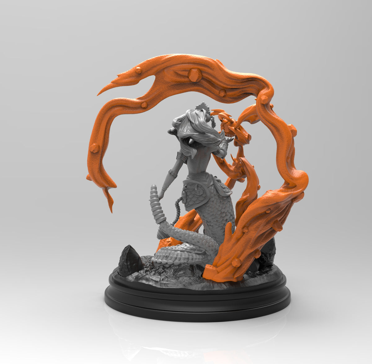 E531 - Legendary character design, The Nuwa statue, STL 3D model desig ...