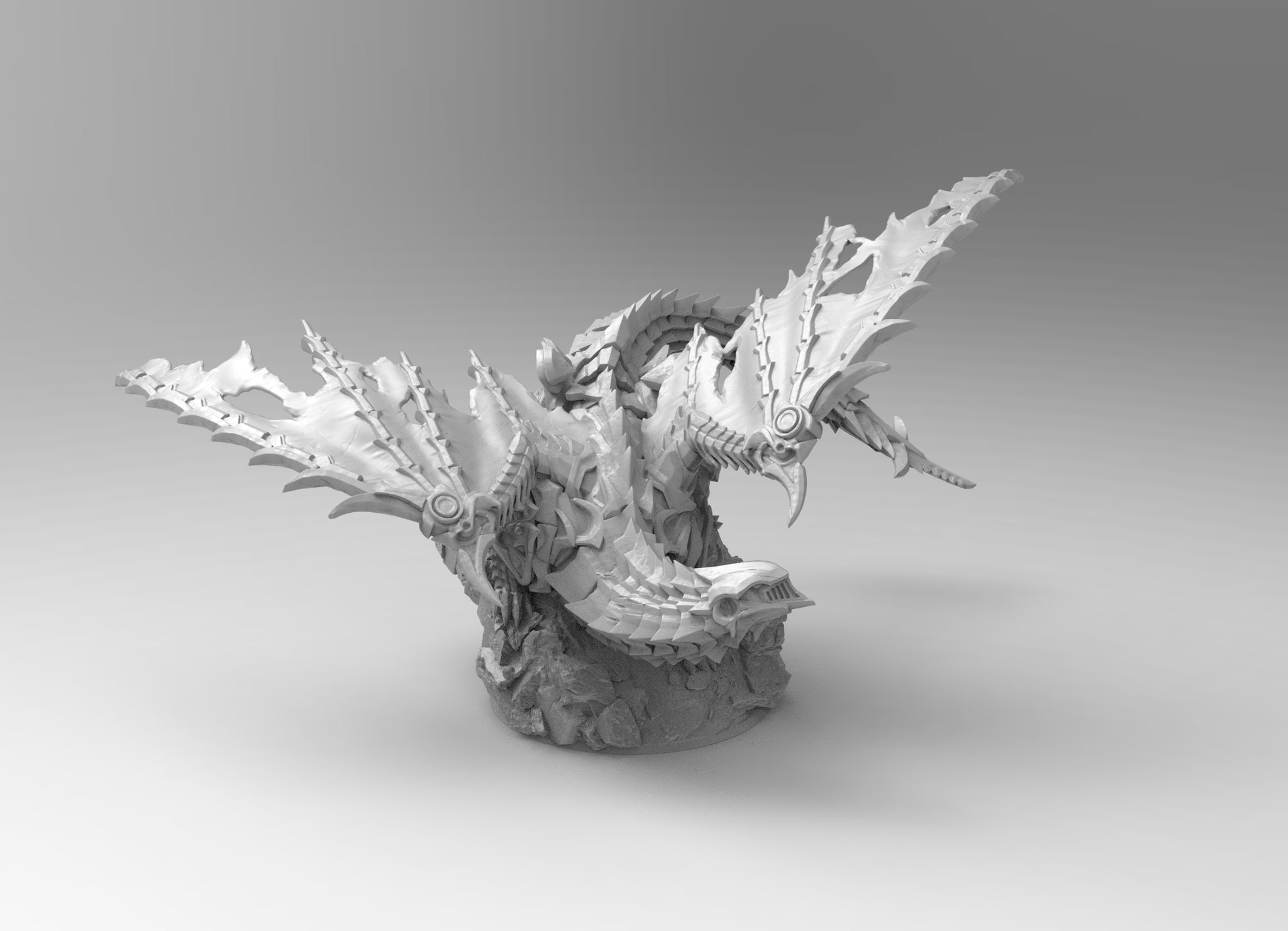 A246 - Legendary creature design, the full armor Dragon, STL 3D model ...