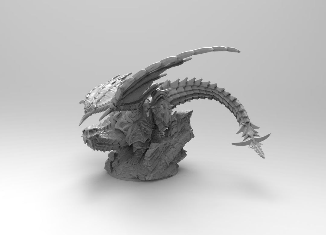 A246 - Legendary creature design, the full armor Dragon, STL 3D model ...