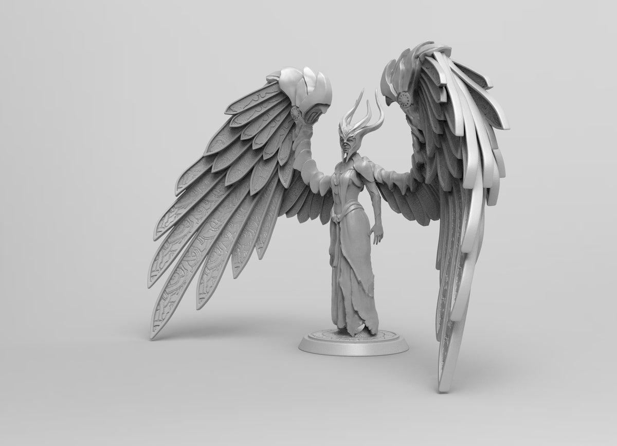 A217 - Legend character design, Northern female angel warrior, STL 3D ...
