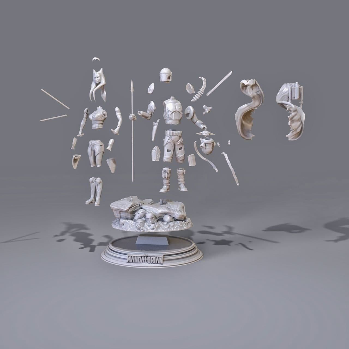 E568 - Movie character design statue, The SW character design, STL 3D ...