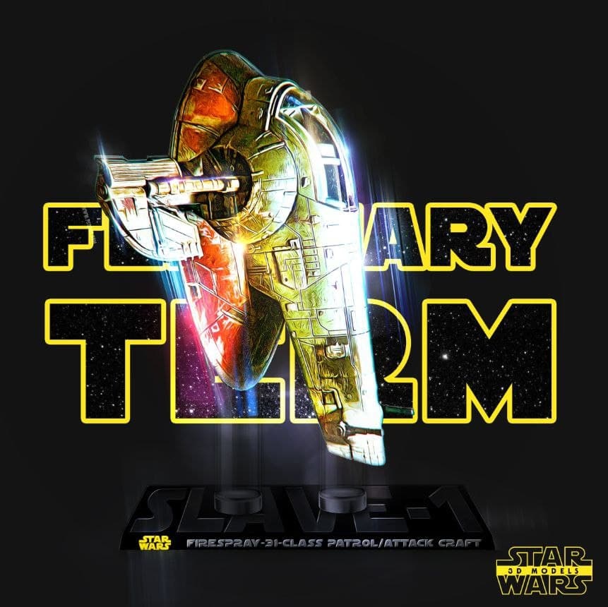 H067 - Movie character design, The SW Ship design Slave, STL 3D model ...