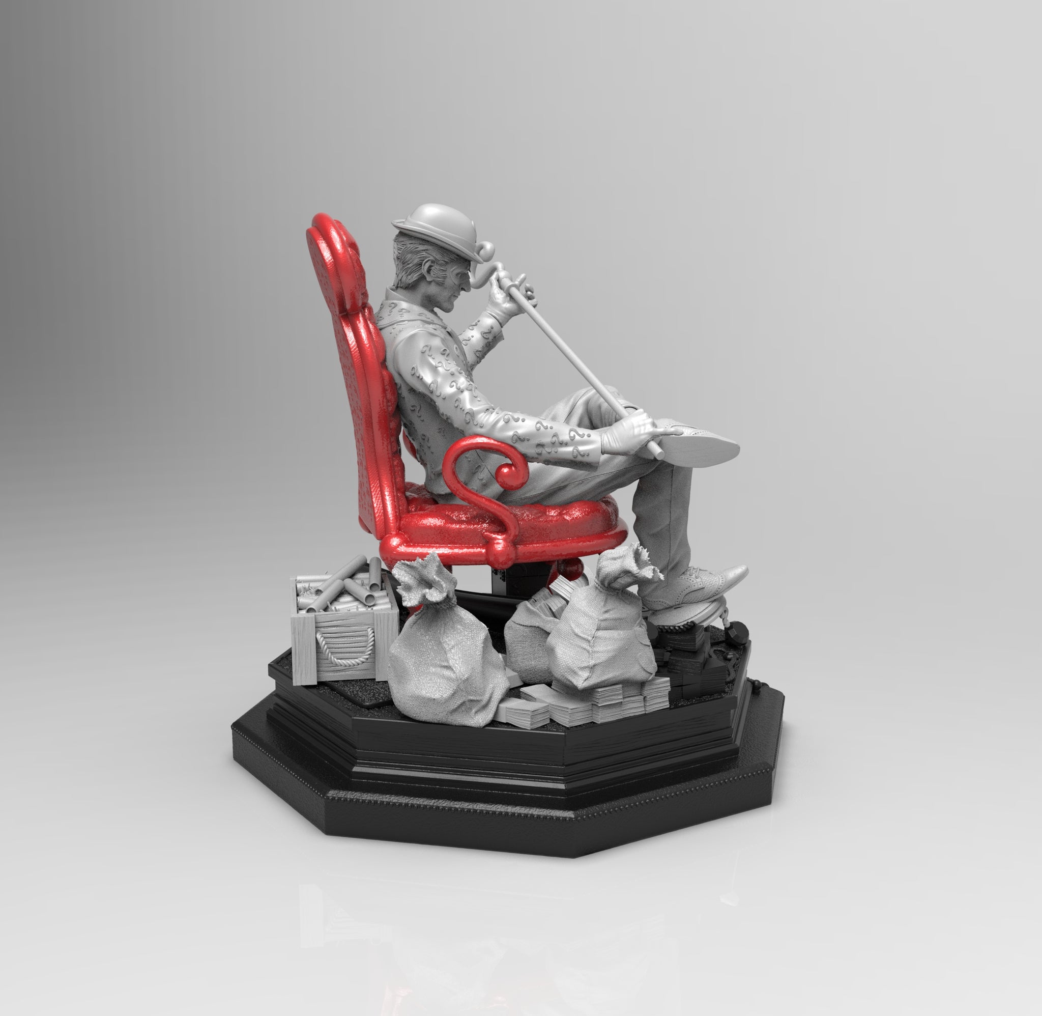 A493 - Comic character design, The Green jacket Riddler statue, STL 3D ...