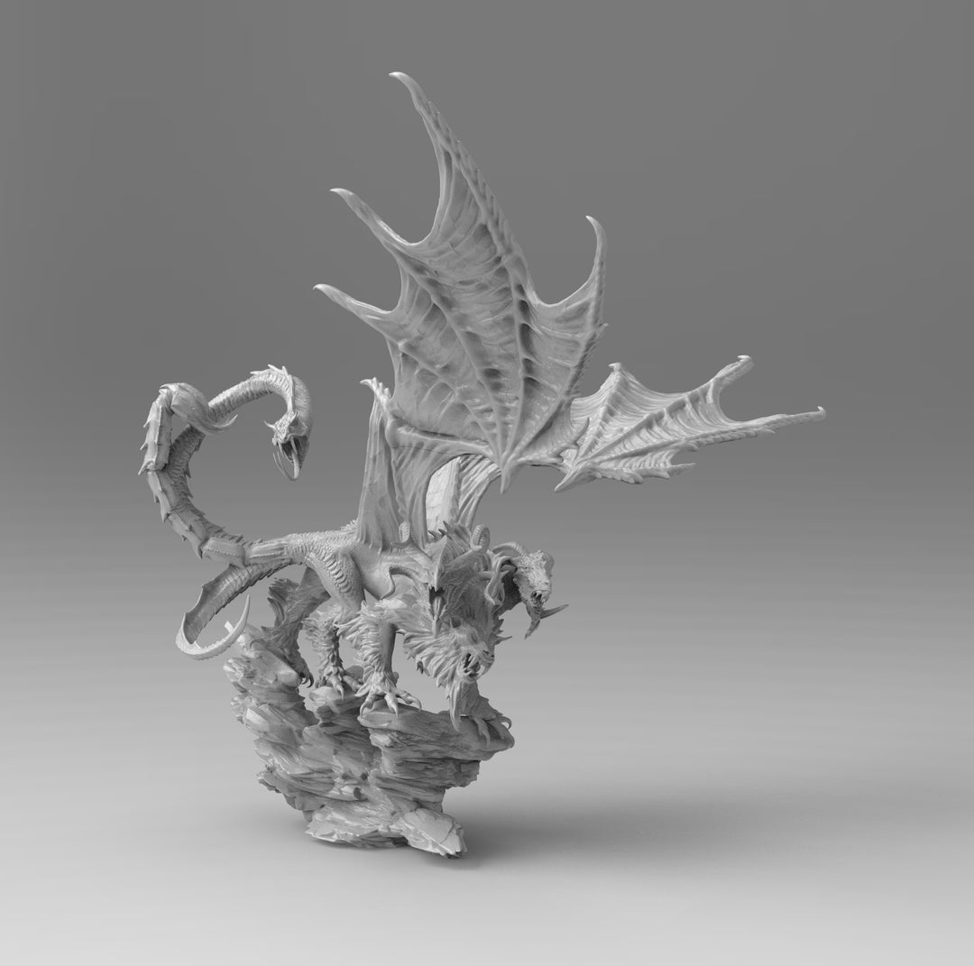 A136 - Mythical Animal - Chimera, STL 3D model design print download f ...