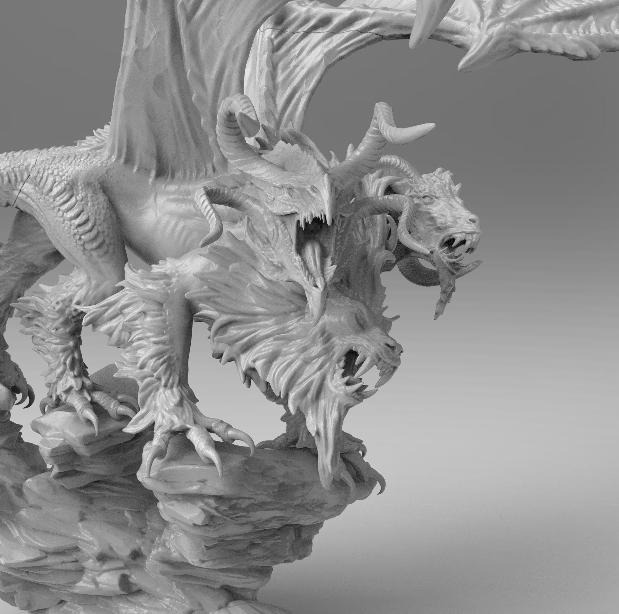 A136 - Mythical Animal - Chimera, STL 3D model design print download f ...