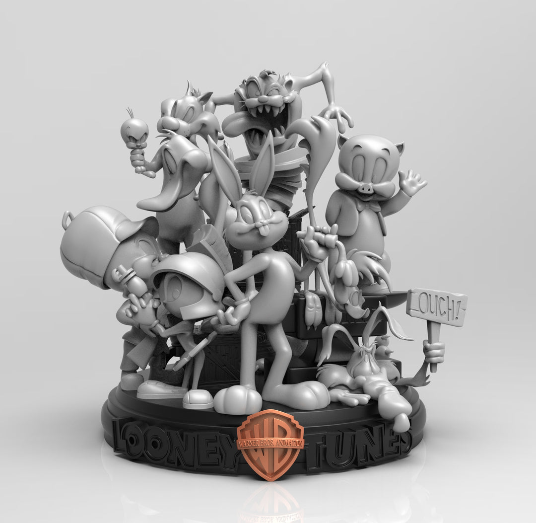 A507 - Cartoon character design, The L00ney Tunes family , STL 3D mode ...