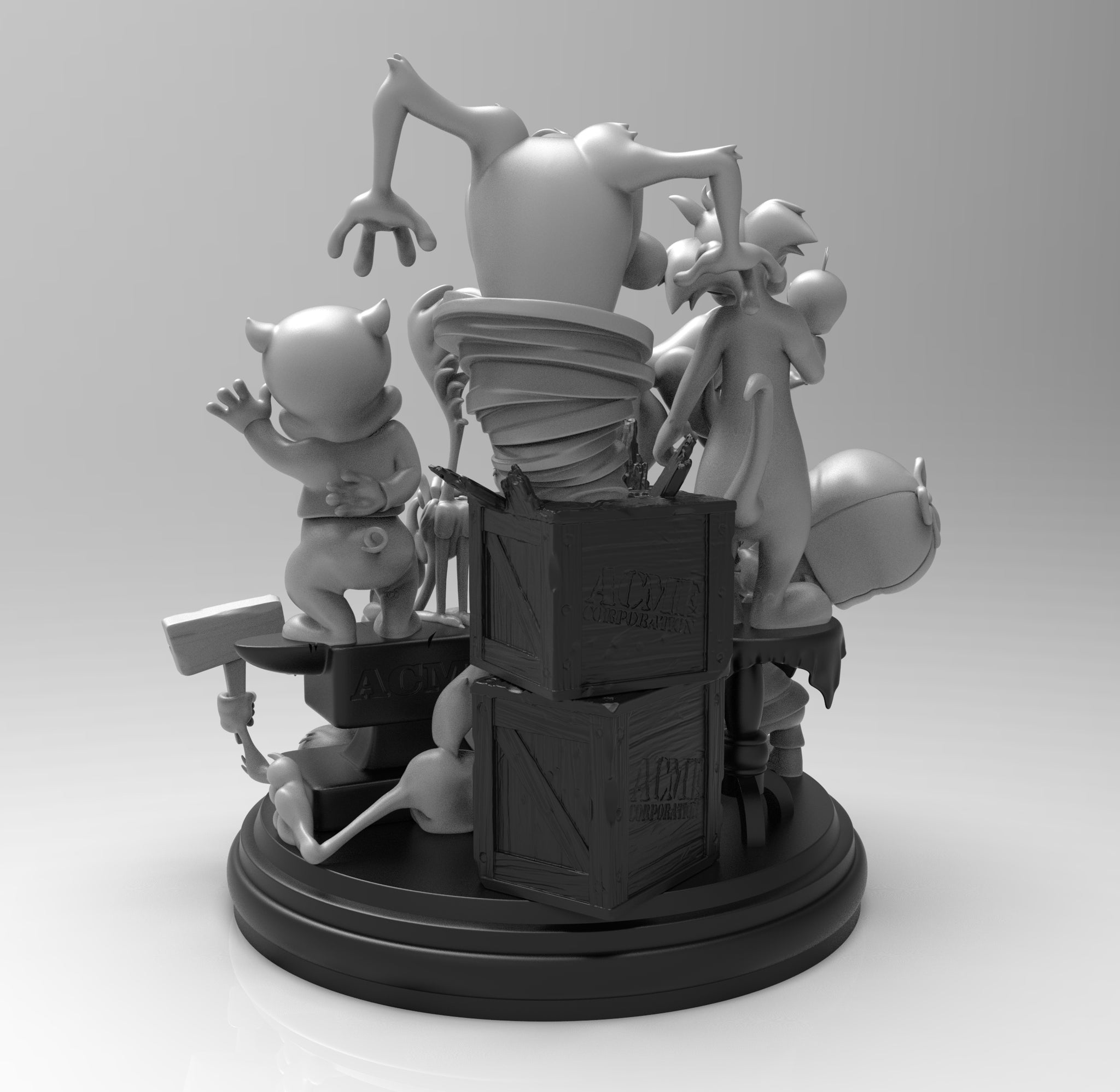 A507 - Cartoon character design, The L00ney Tunes family , STL 3D mode ...