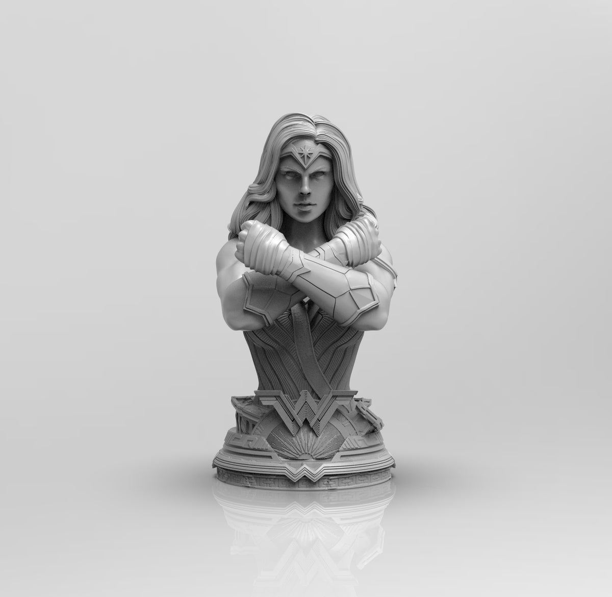 A533 - Comic character design bust, The Wondar woman bust, STL 3D mode ...