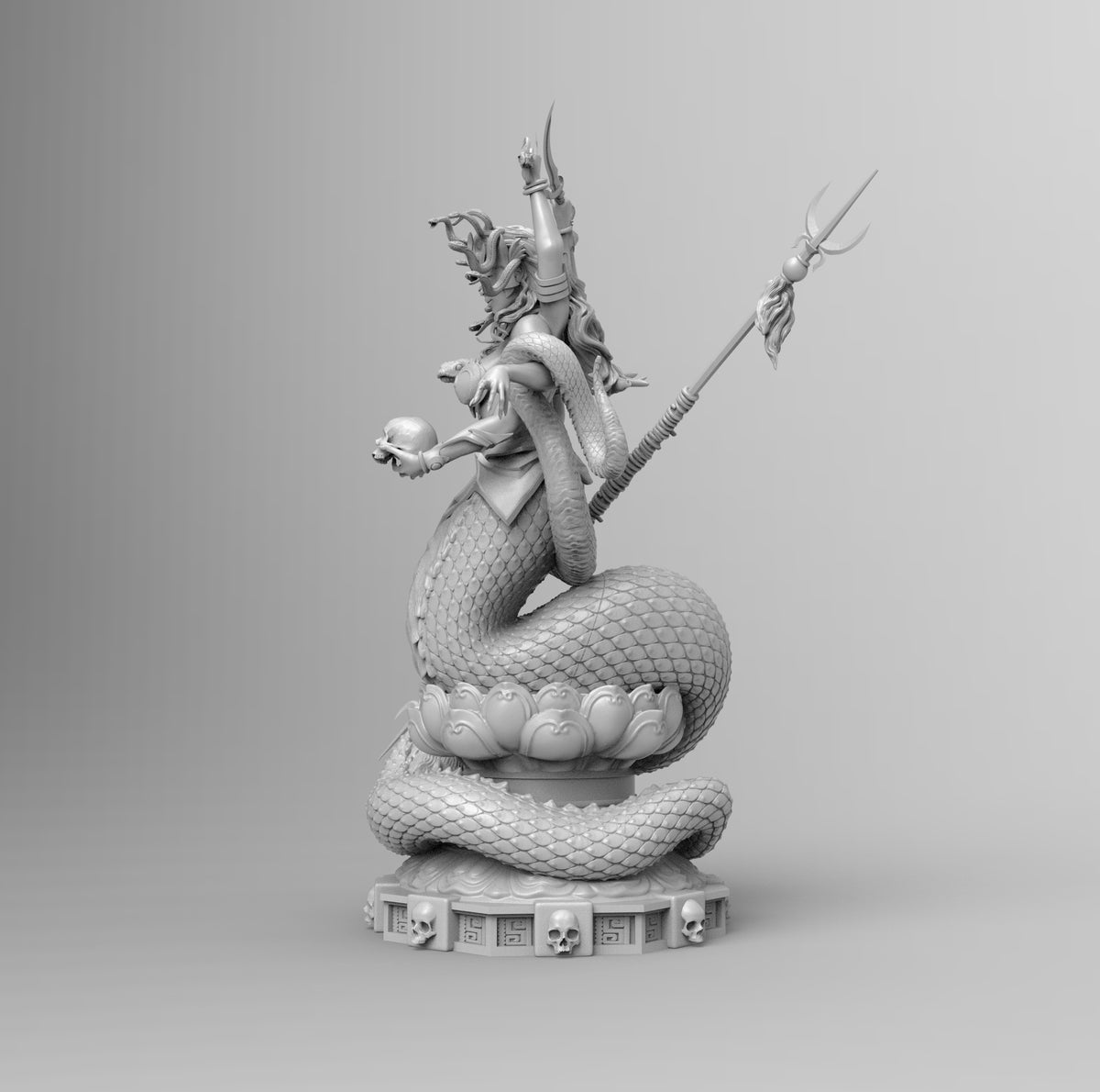 F493 - Demon character, Marilith or kary, STL 3D model design print do ...