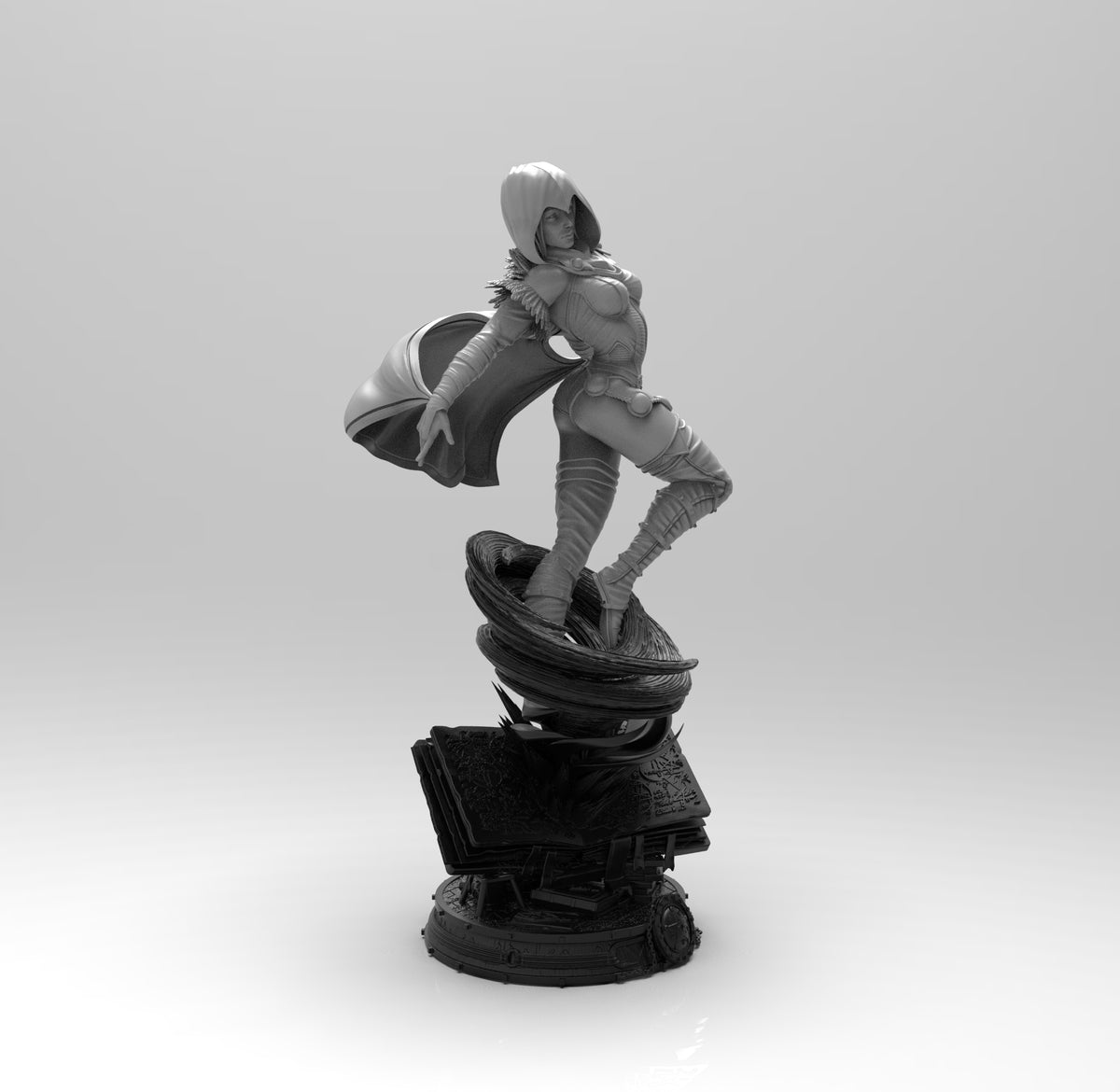A526 - Comic Character design, The sexy Raven statue with energy, STL ...