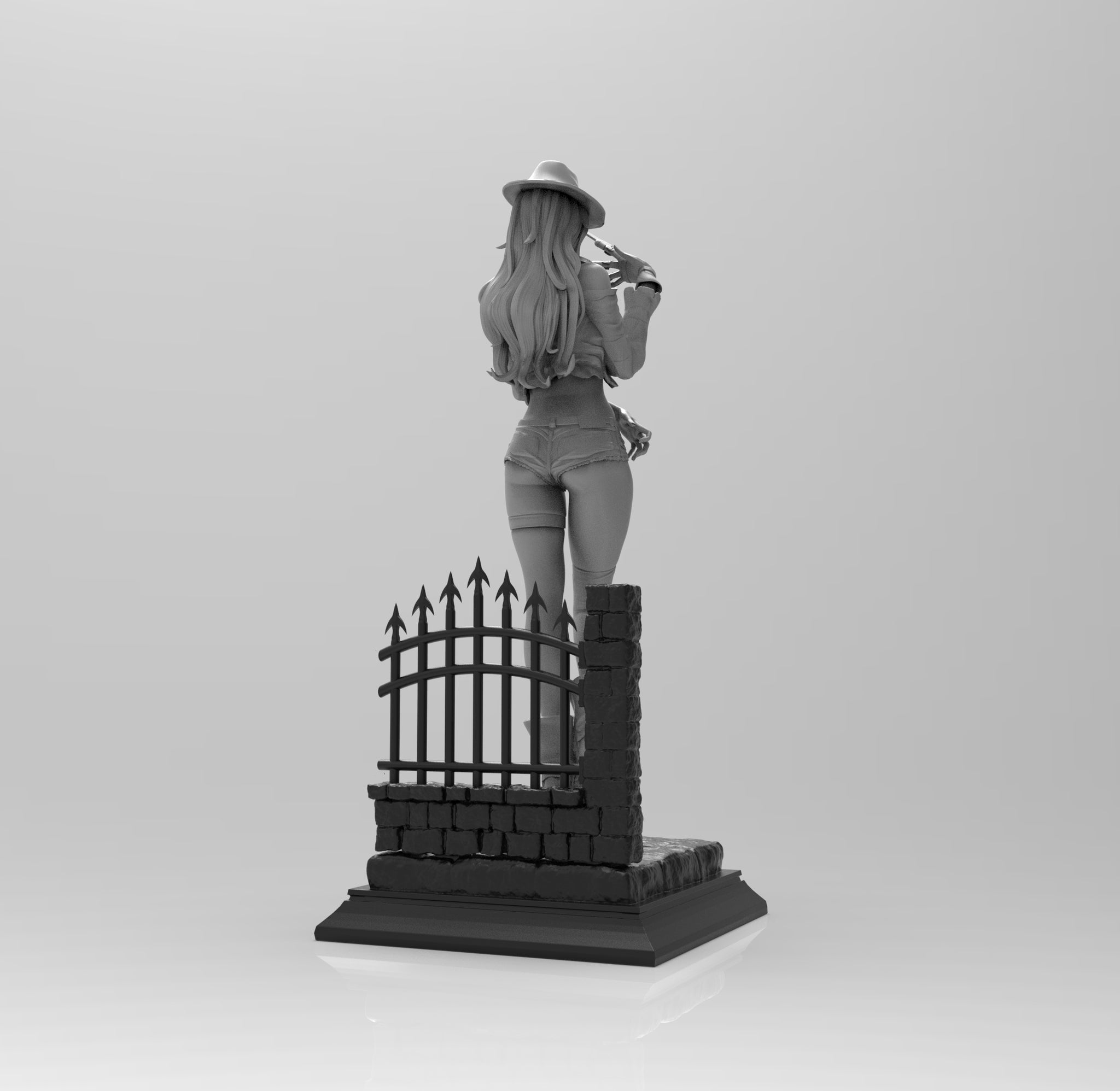 A527 - Horror character design, Sexy Freddy female statue, STL 3D mode ...